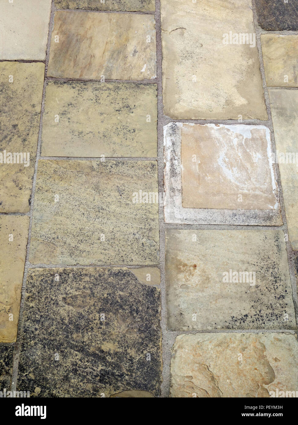 Closeup of nine slabs that form part of large areas wonderful old real ...