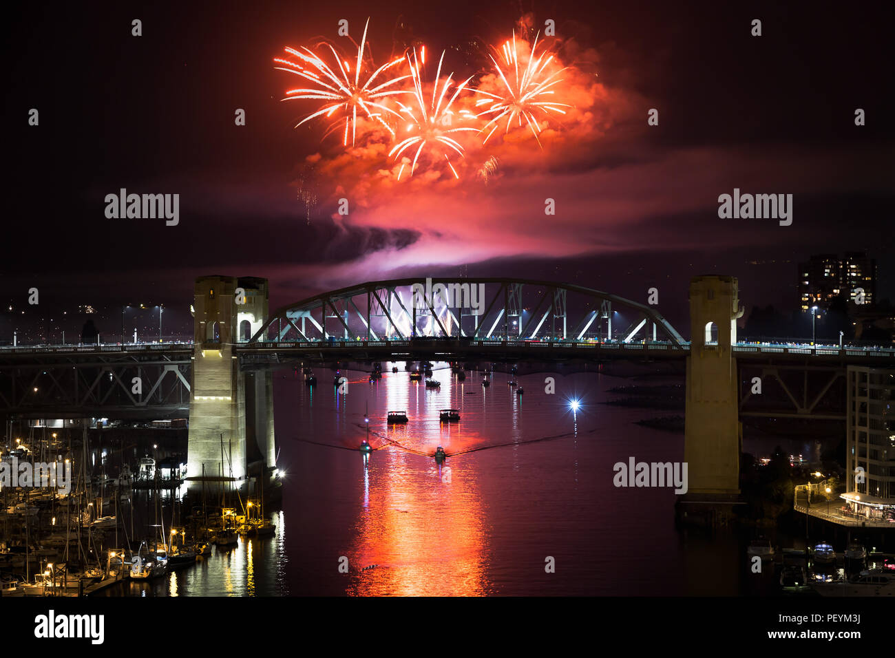 The fireworks display from the Celebration of Light in Vancouver's ...