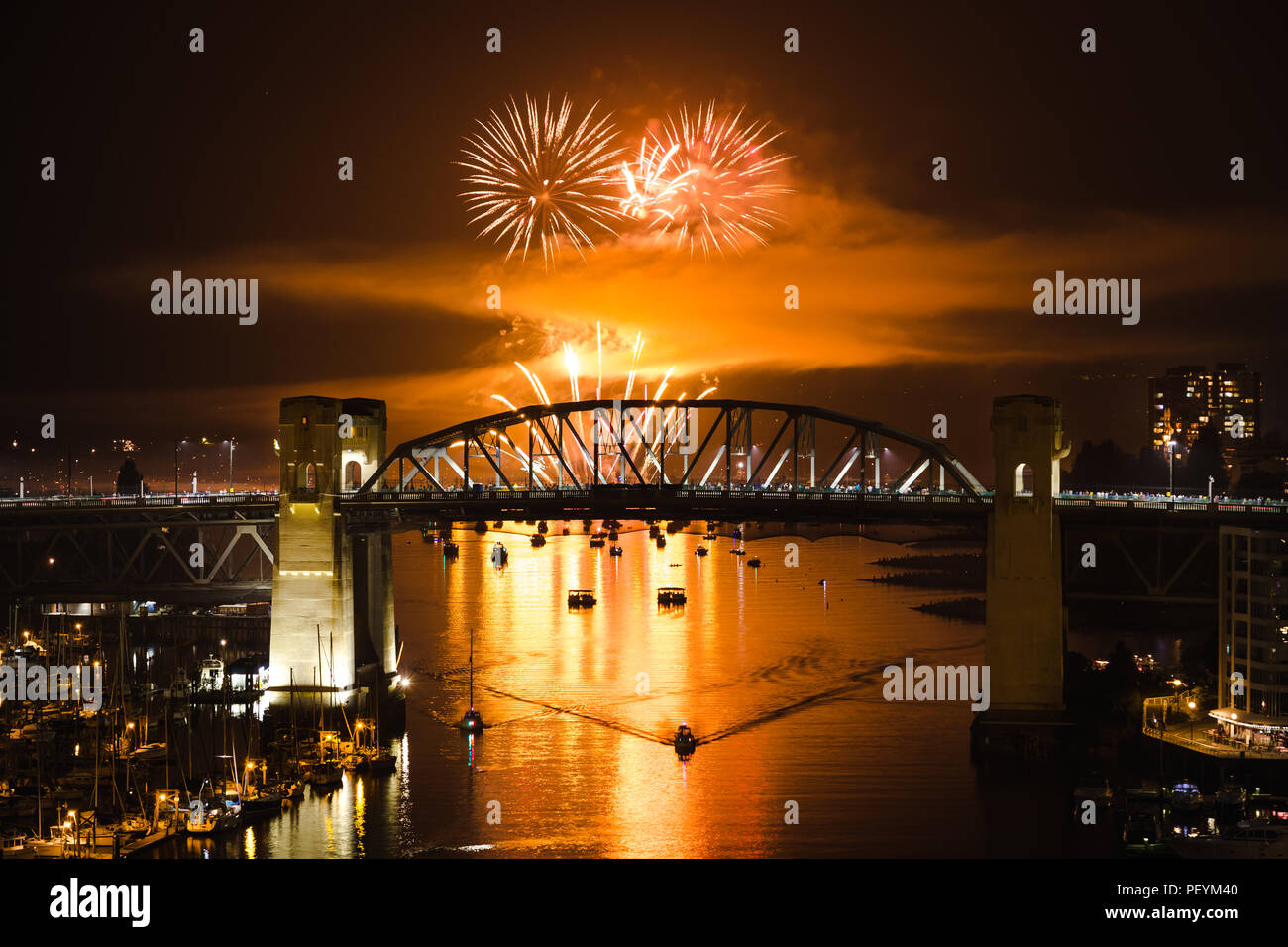 English bay fireworks hi-res stock photography and images - Alamy