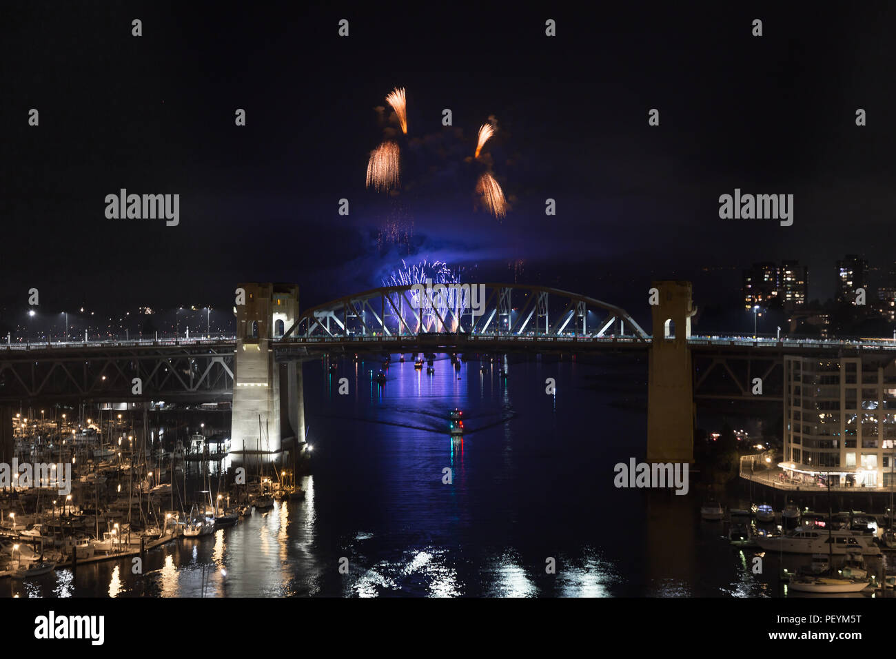Celebration of light fireworks in english bay hi-res stock photography ...