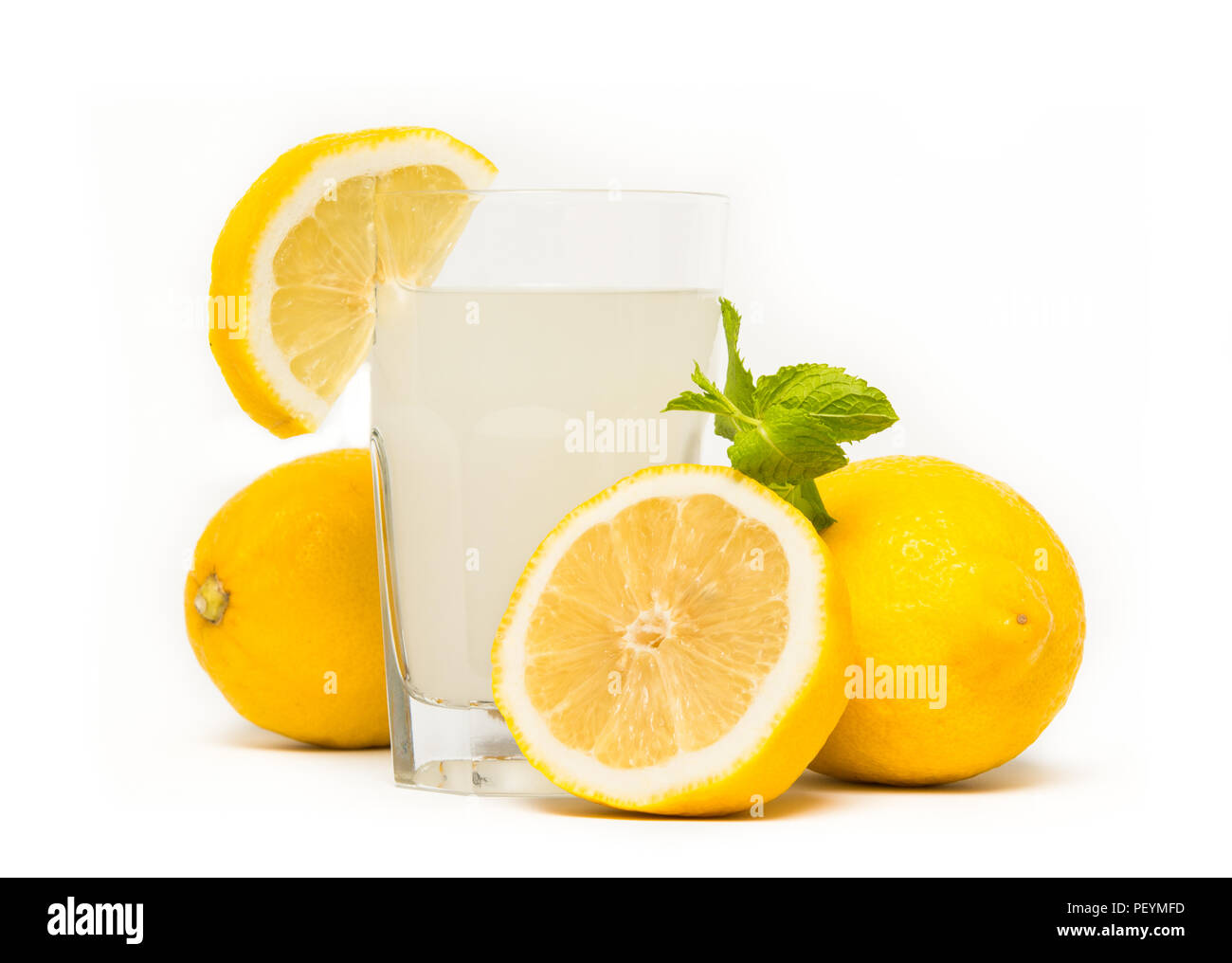 Glass tasty lemonade mint Cut Out Stock Images & Pictures - Alamy