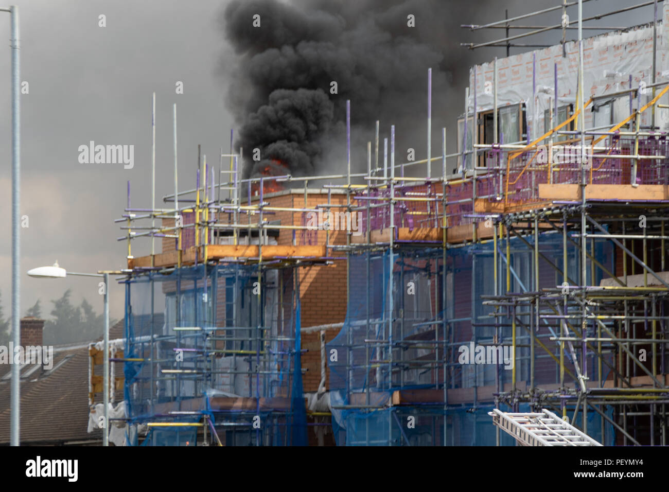 Fire at Mulalley housing development site in Loughton Essexx, Tackled ...