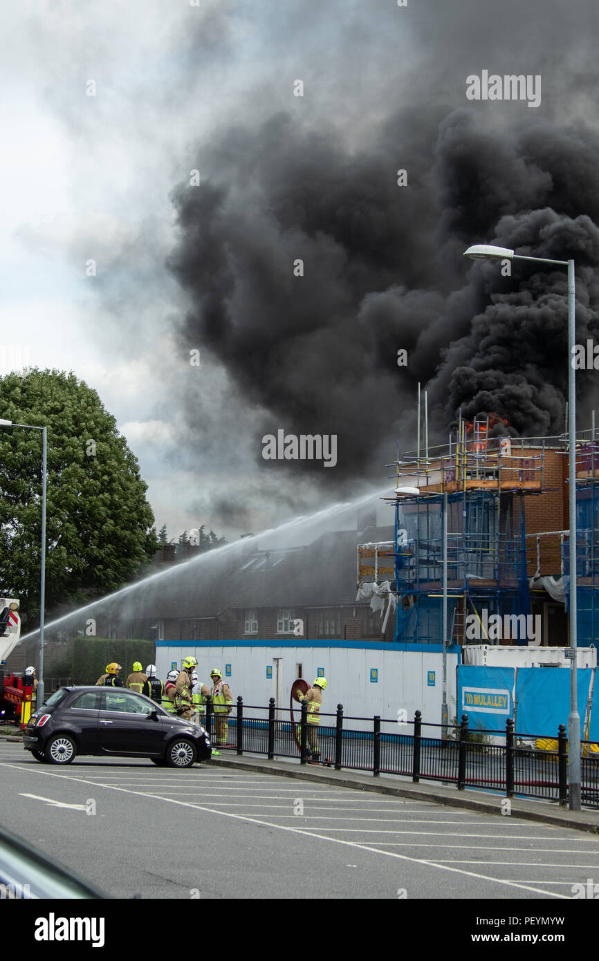 Fire at Mulalley housing development site in Loughton Essexx, Tackled ...