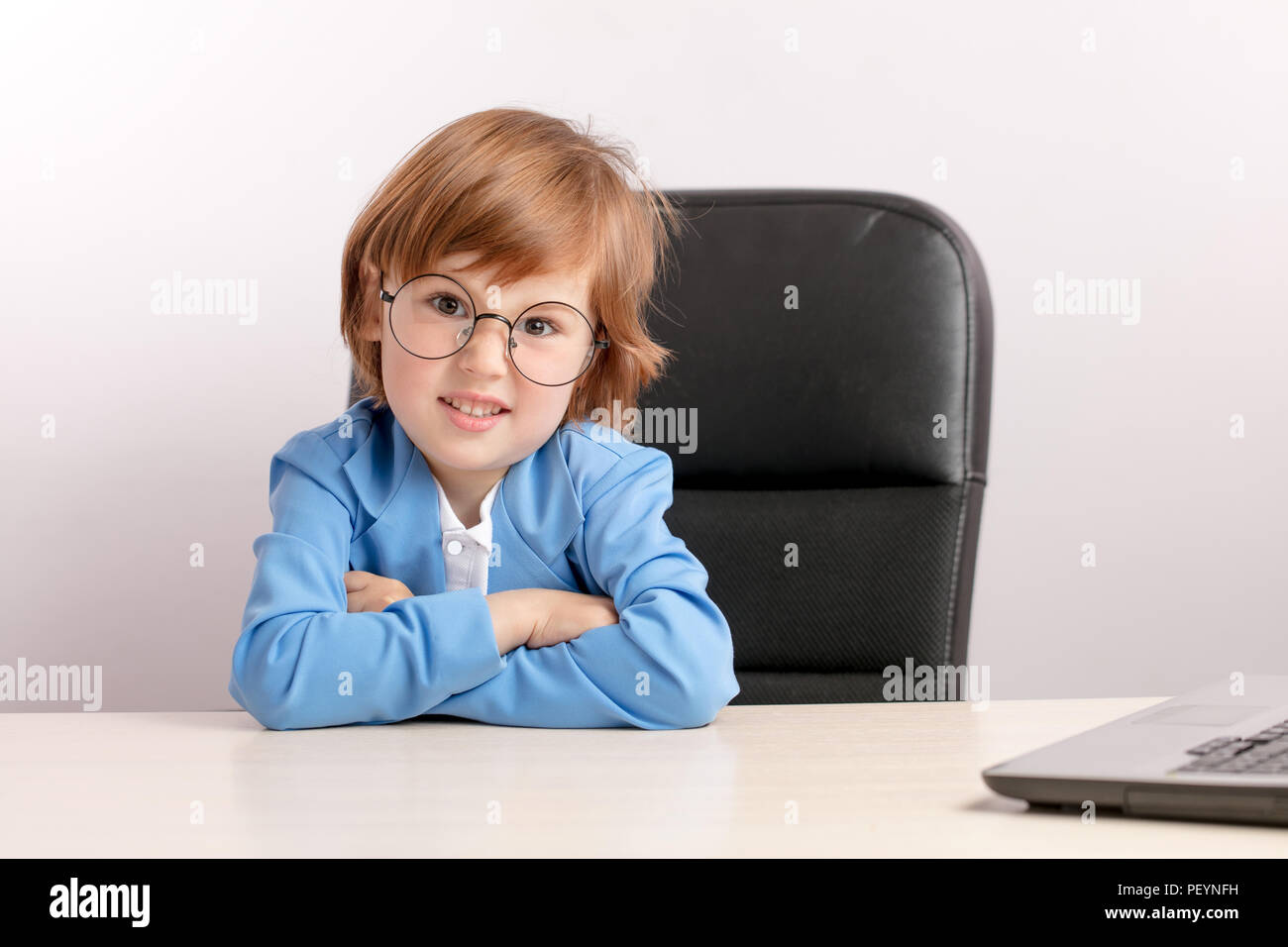 Child angry in glasses hi-res stock photography and images - Alamy