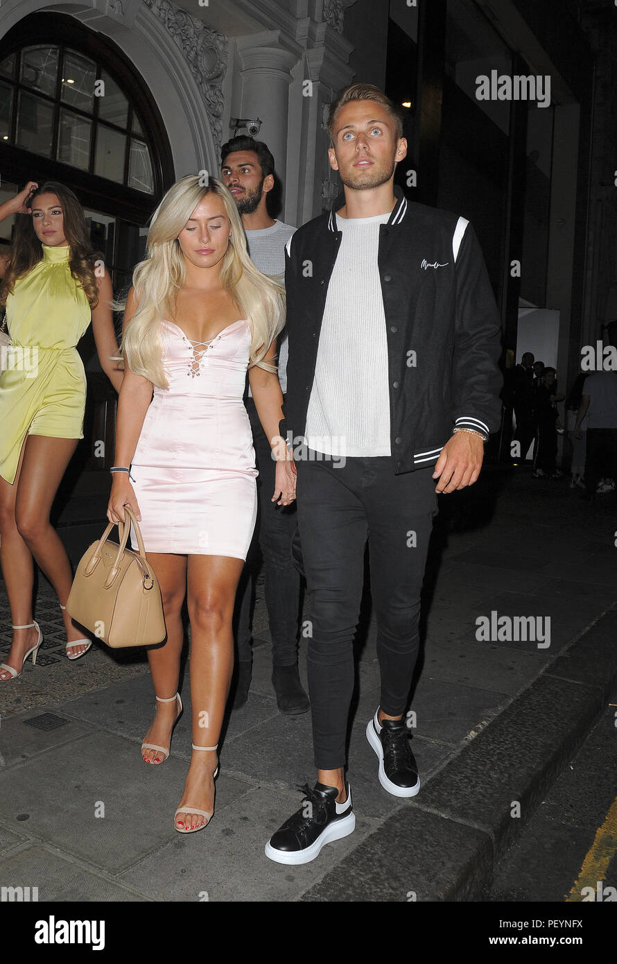 Love Island Contestants at Nobu Berkeley Mayfair Featuring: Ellie Brown ...