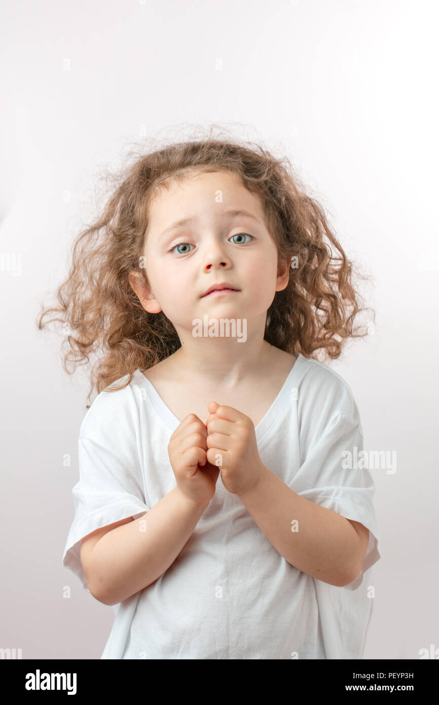 Begging child female pretty hi-res stock photography and images - Alamy
