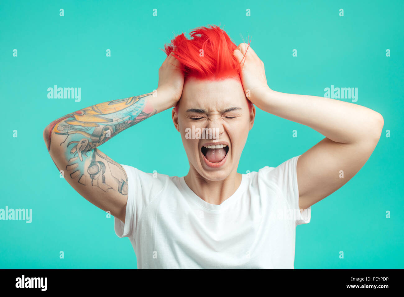 Woman pms angry hi-res stock photography and images - Alamy