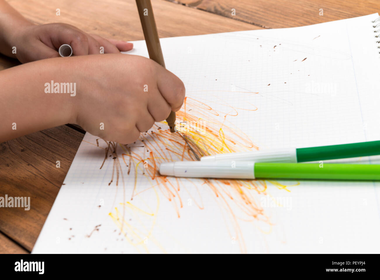 Child Scribbling Drawing High Resolution Stock Photography and Images ...