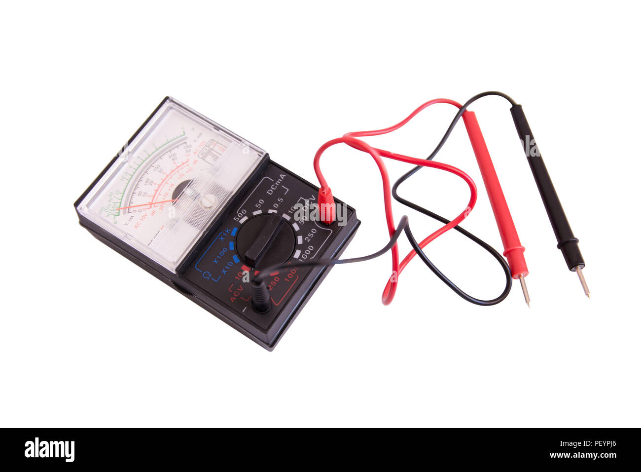 analog multimeter isolated on white background with clipping path Stock ...