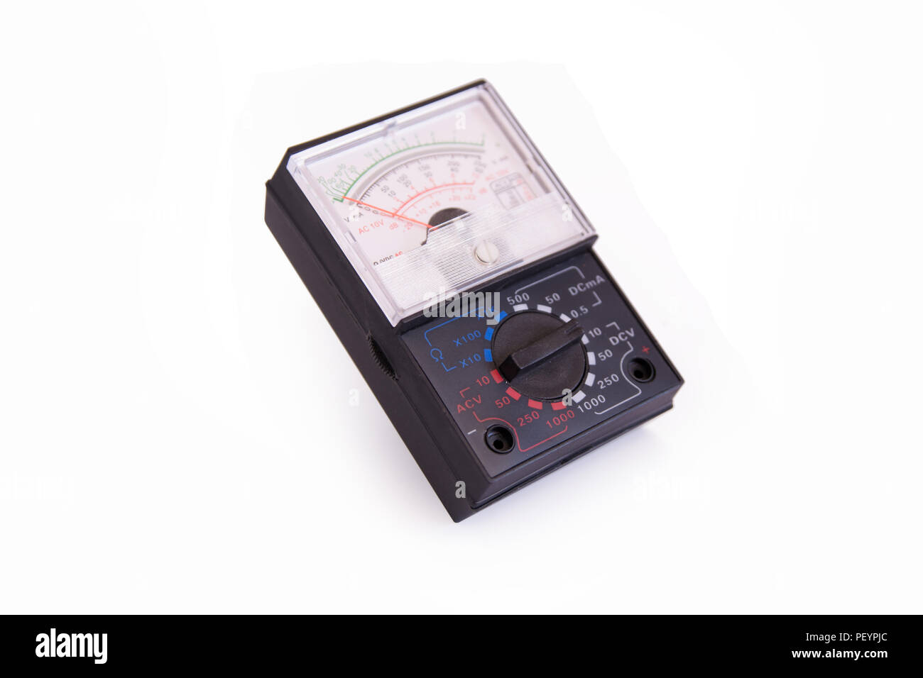 analog multimeter isolated on white background with clipping path Stock ...
