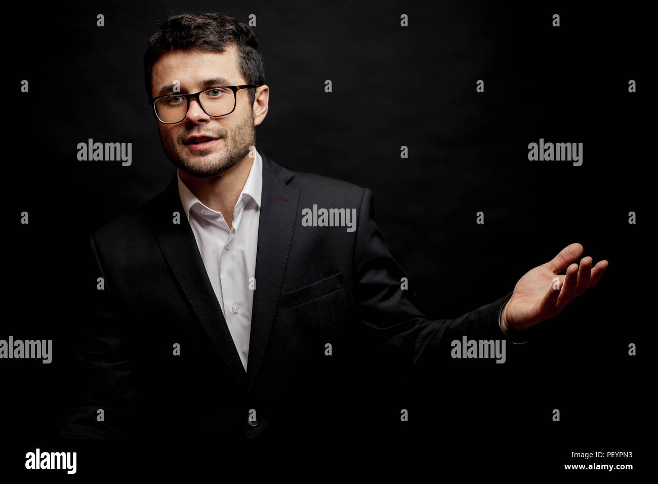 successful CEO introducing with his experience.close up portrait Stock ...