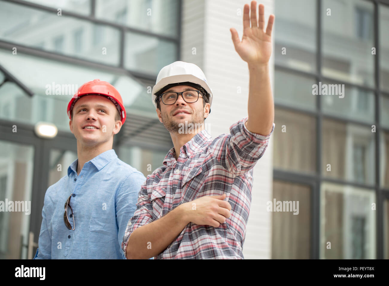 Waving engineer hi-res stock photography and images - Alamy