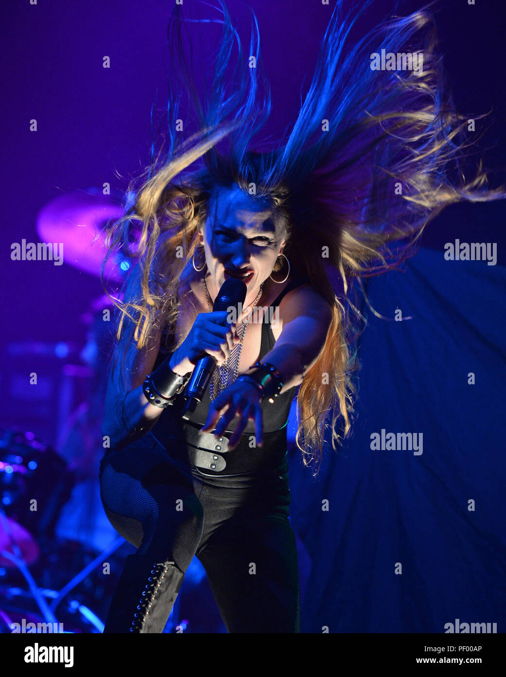 FORT LAUDERDALE, FL - OCTOBER 19: Jill Janus of Huntress performs at ...