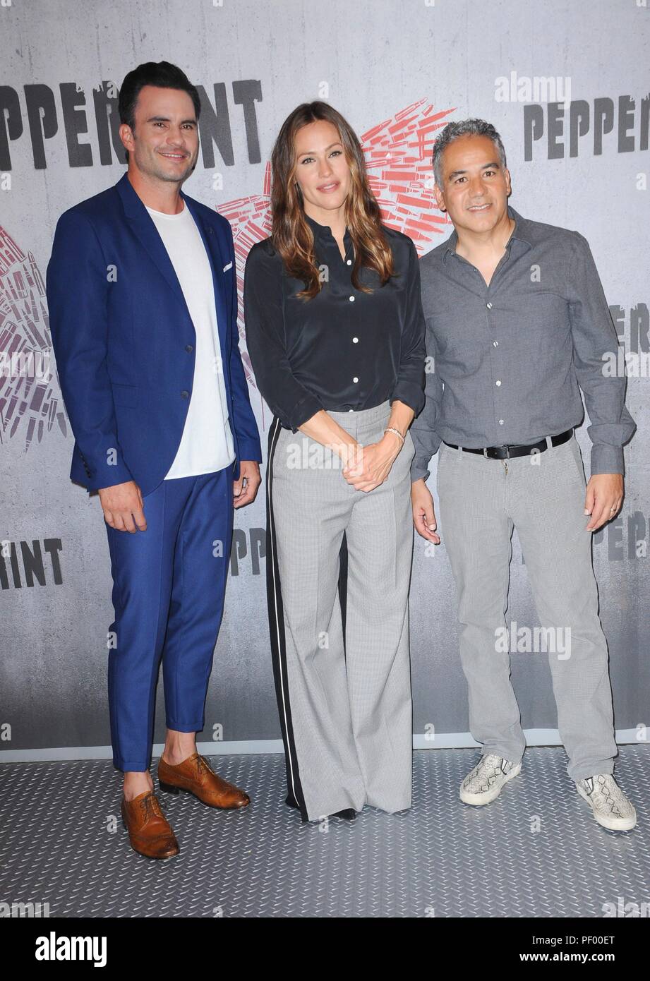 Beverly Hills, CA. 17th Aug, 2018. Juan Pablo Raba, Jennifer Garden ...