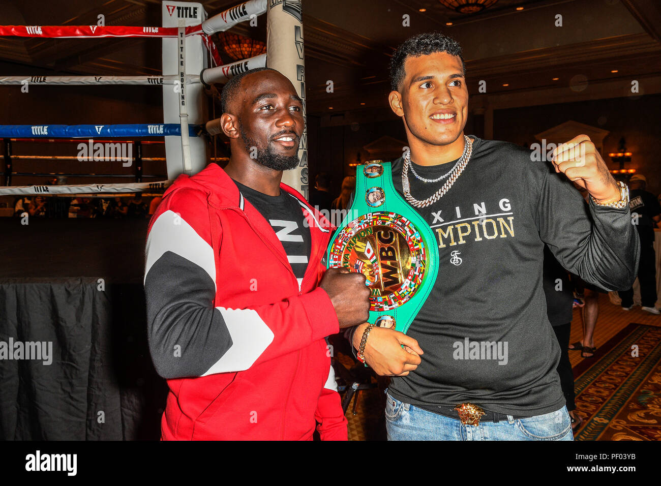 Las Vegas, NV, USA. 17th Aug, 2018. Terence Crawford and David ...