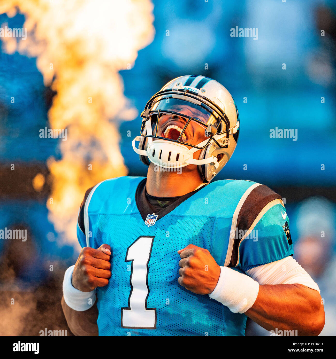 North Carolina, USA. 17th August 2018. Carolina Panthers quarterback ...