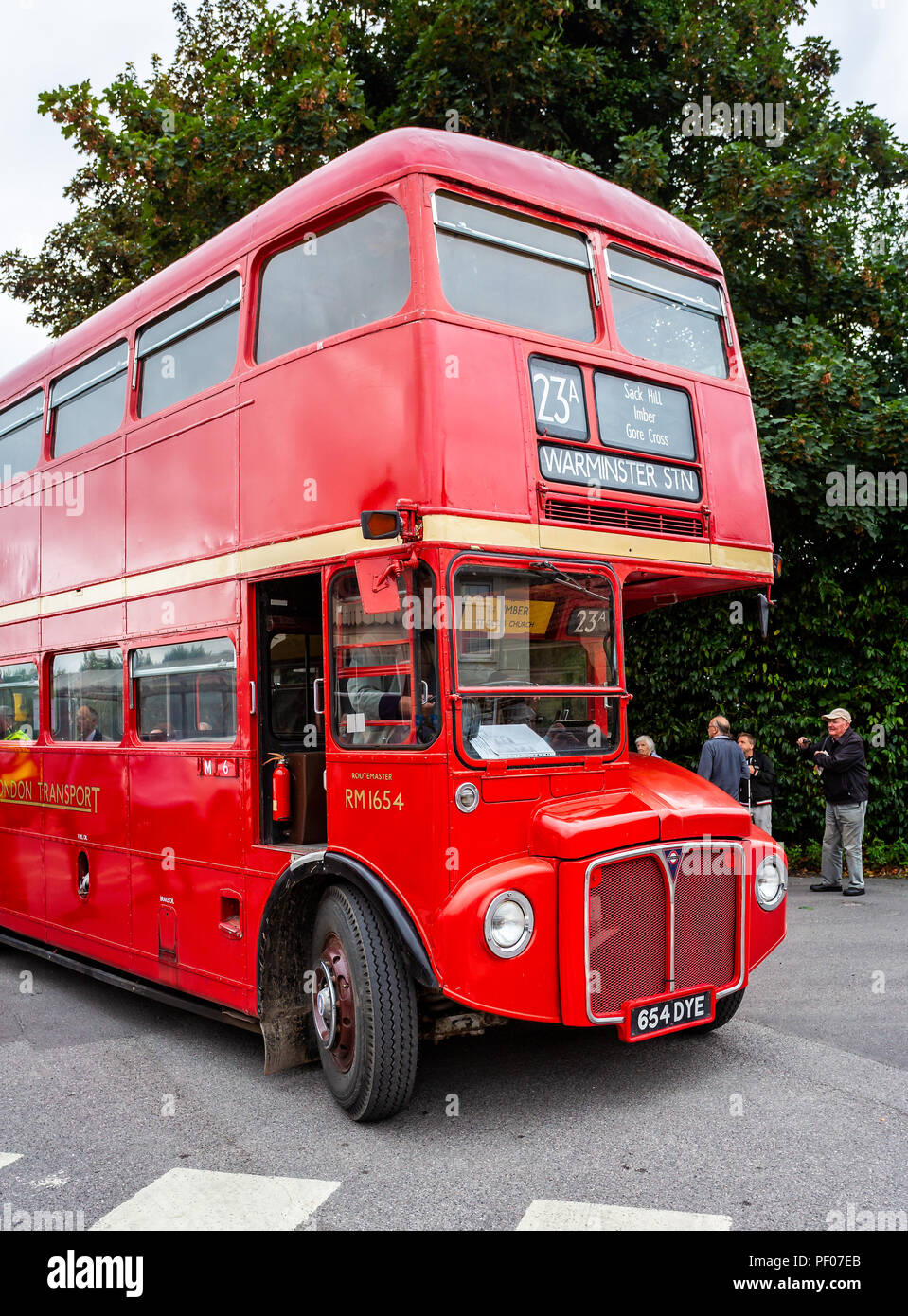 Wiltshire, UK. 18th August 2018. Red Routemaster London double decker ...