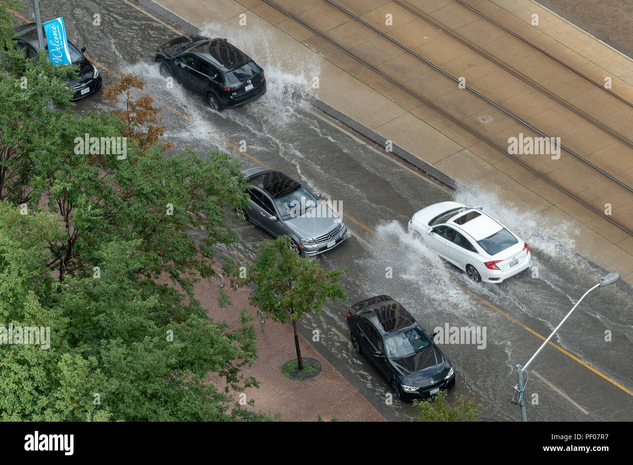 Toronto, Canada. 17th August 2018. Intense rainfall causes flash ...