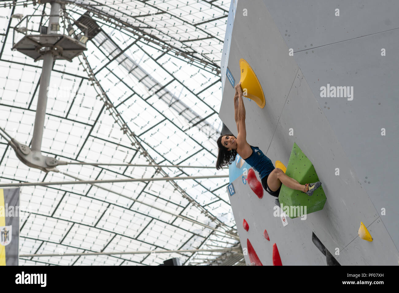 Munich, Germany. 18th Aug, 2018. French climber Fanny Gibert ...