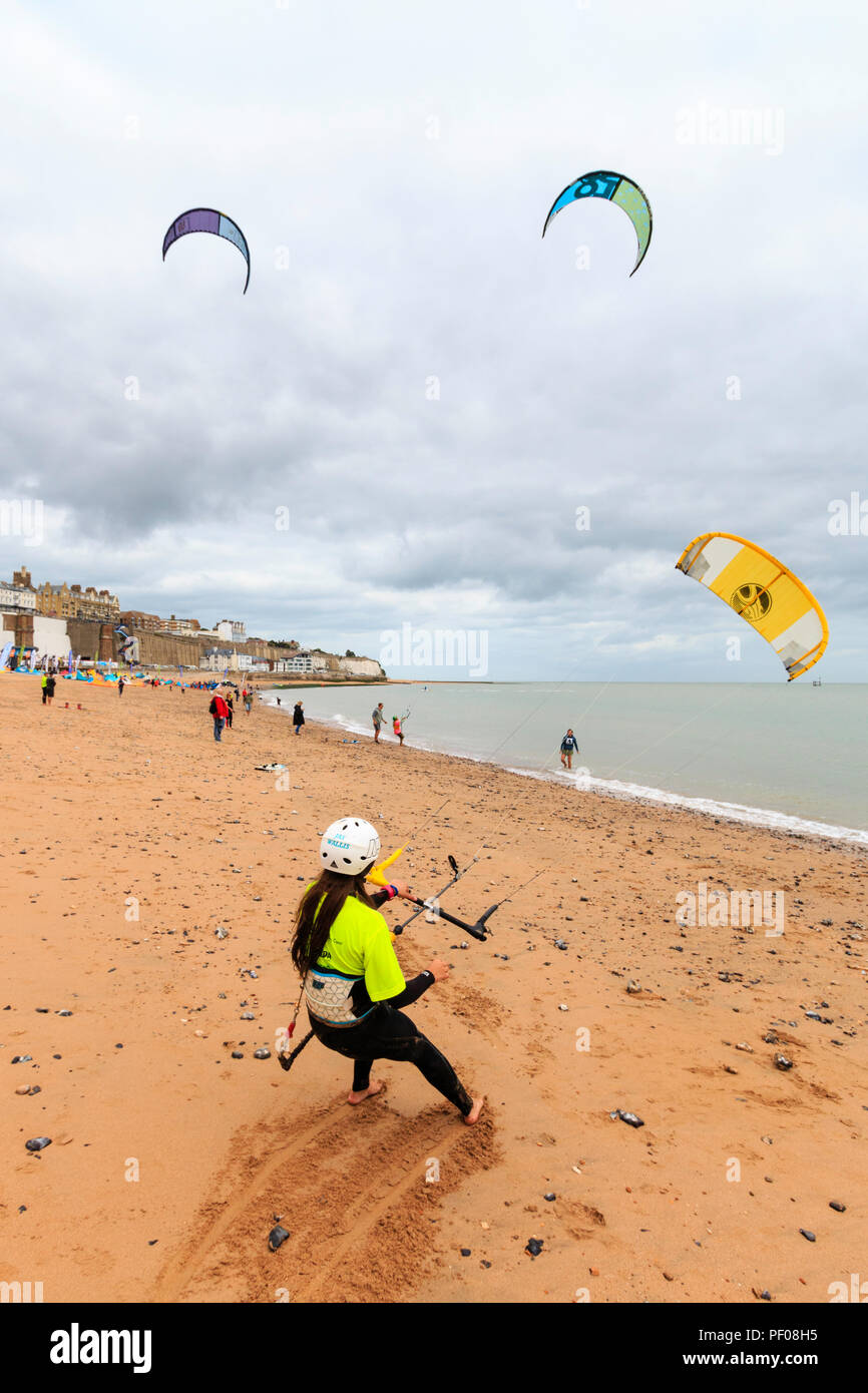National freestyle Kiteboarding Championships at Ramsgate. Woman ...