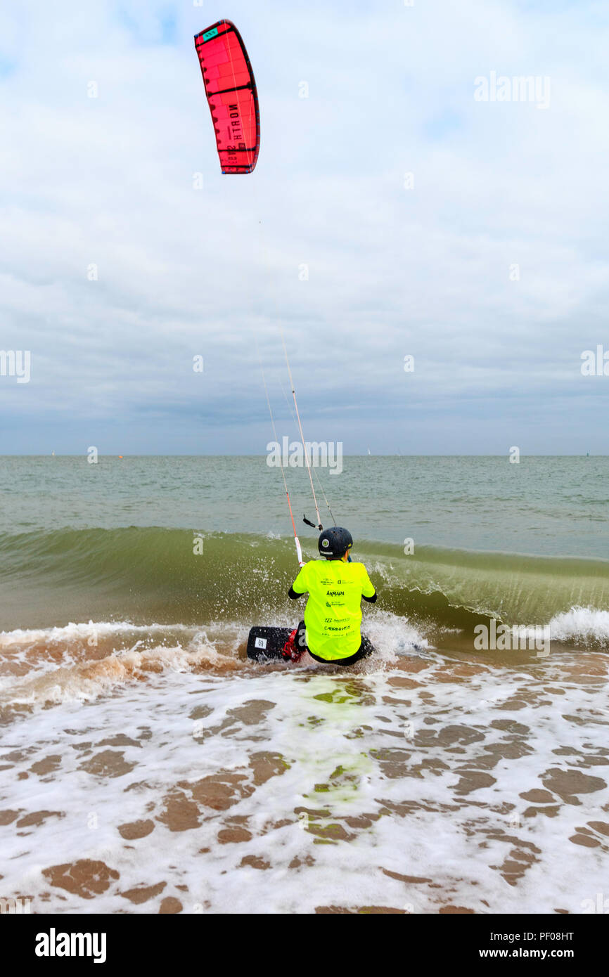 National freestyle Kiteboarding Championships at Ramsgate. Man ...