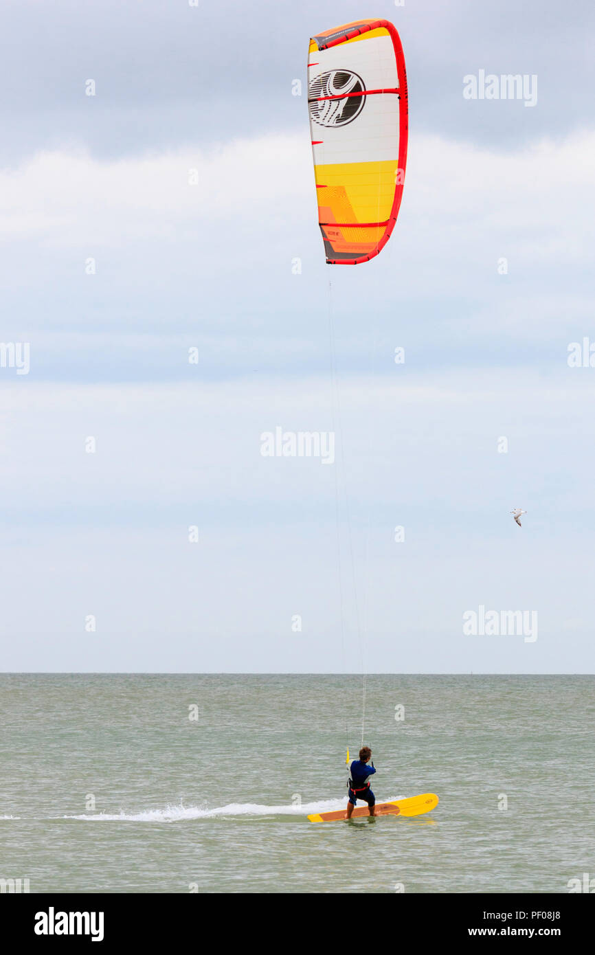 National freestyle Kiteboarding Championships at Ramsgate. Close-up ...