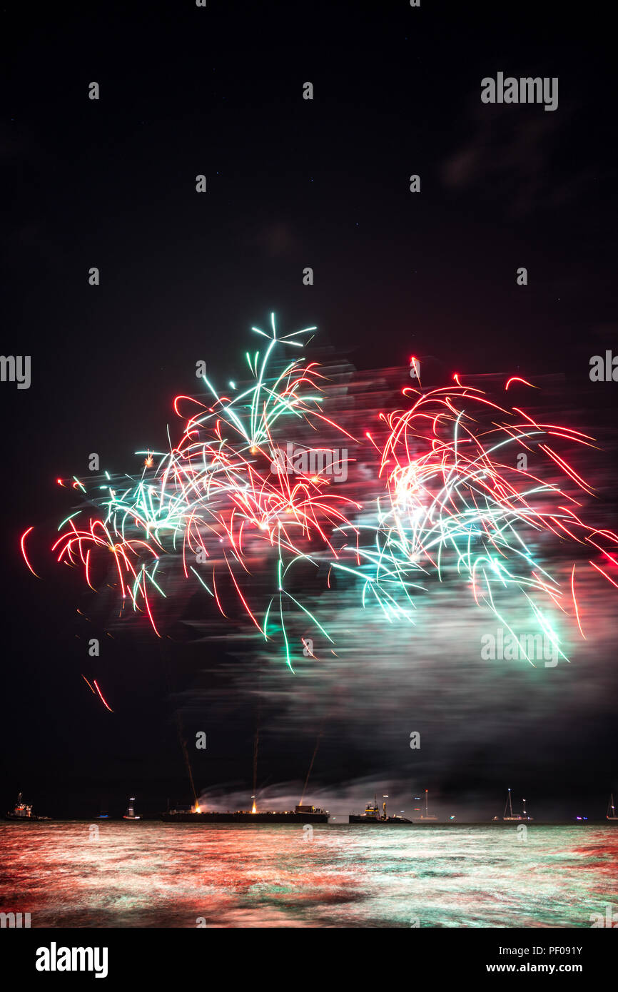 The Hague, Netherlands. 18th August 2018. Annual summer fireworks event ...