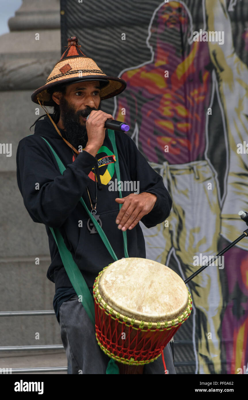 London, UK. 18th August 2018. Musician and Notting Hill community ...