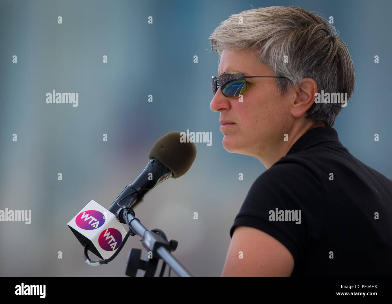 Ohio, USA. August 18, 2018 - Marija Cicak during the semi-final at the ...