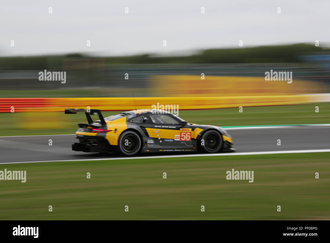 The #56 Team Project 1 Porsche 911 RSR of Jorg Bergmeister, Patrick ...