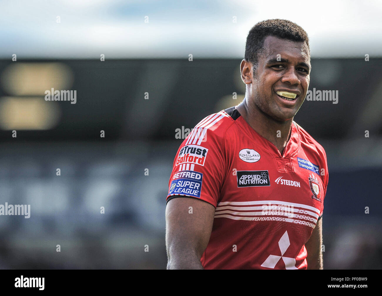 Salford, UK. 18/8/2018. Rugby League Super 8's Salford Red Devils vs ...