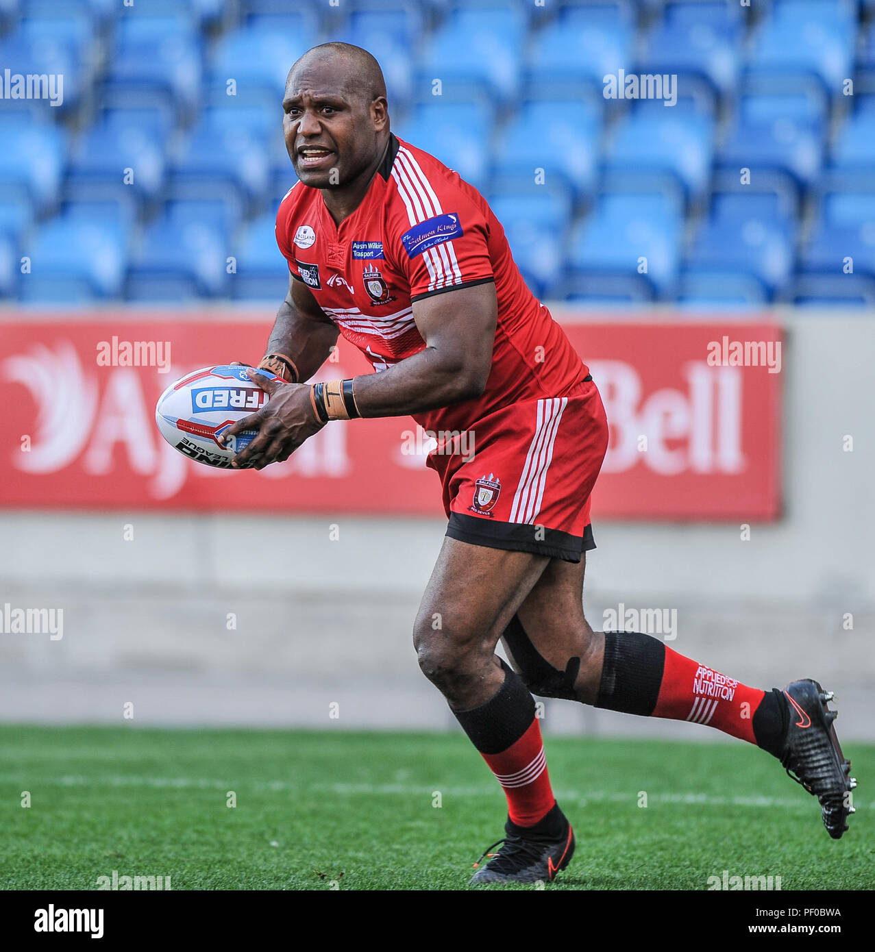 Salford, UK. 18/8/2018. Rugby League Super 8's Salford Red Devils vs ...