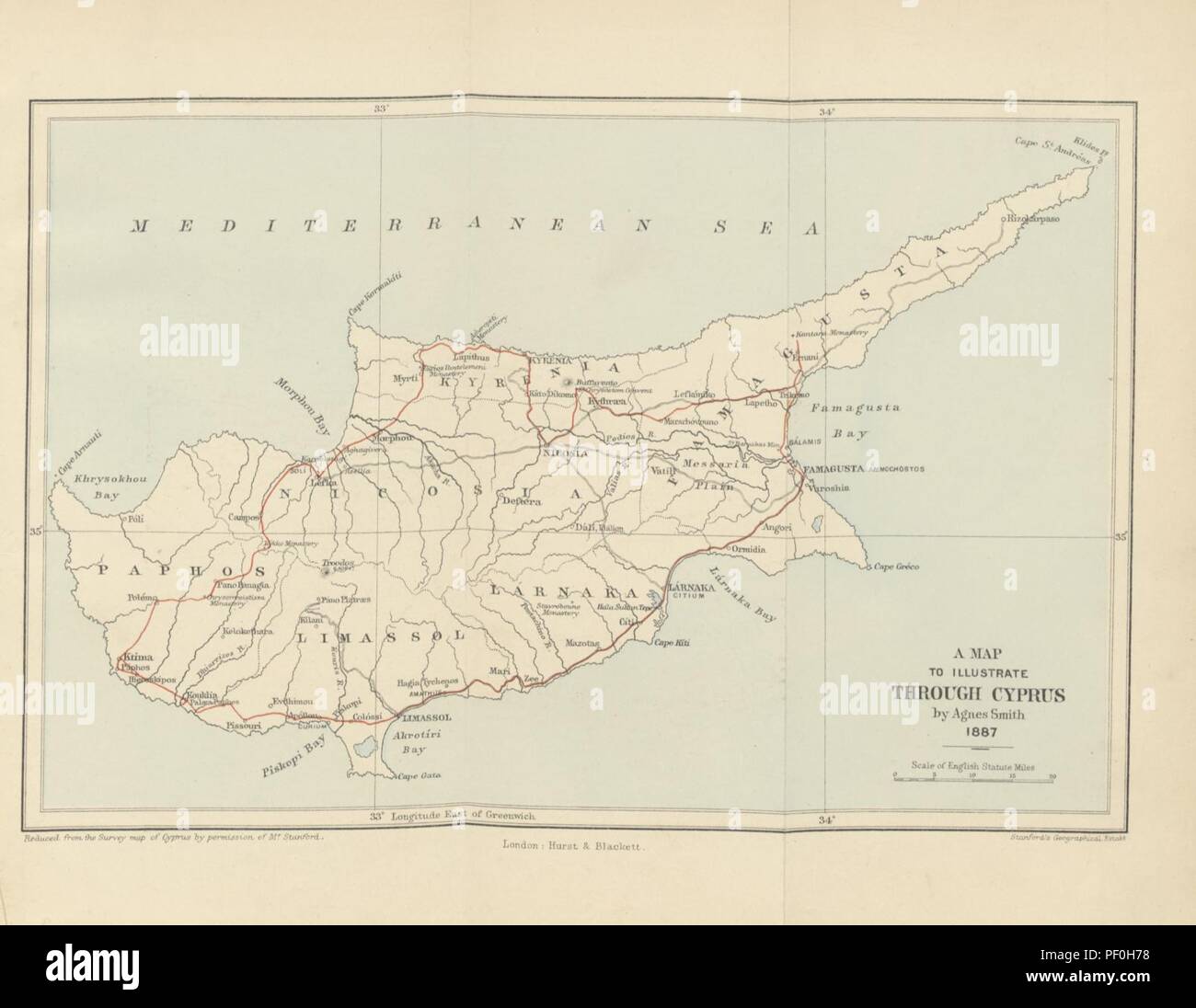 Historical map of cyprus hi-res stock photography and images - Alamy