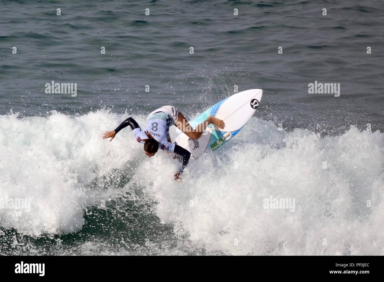 Malia Manuel competing in the US Open of Surfing 2018 Stock Photo - Alamy