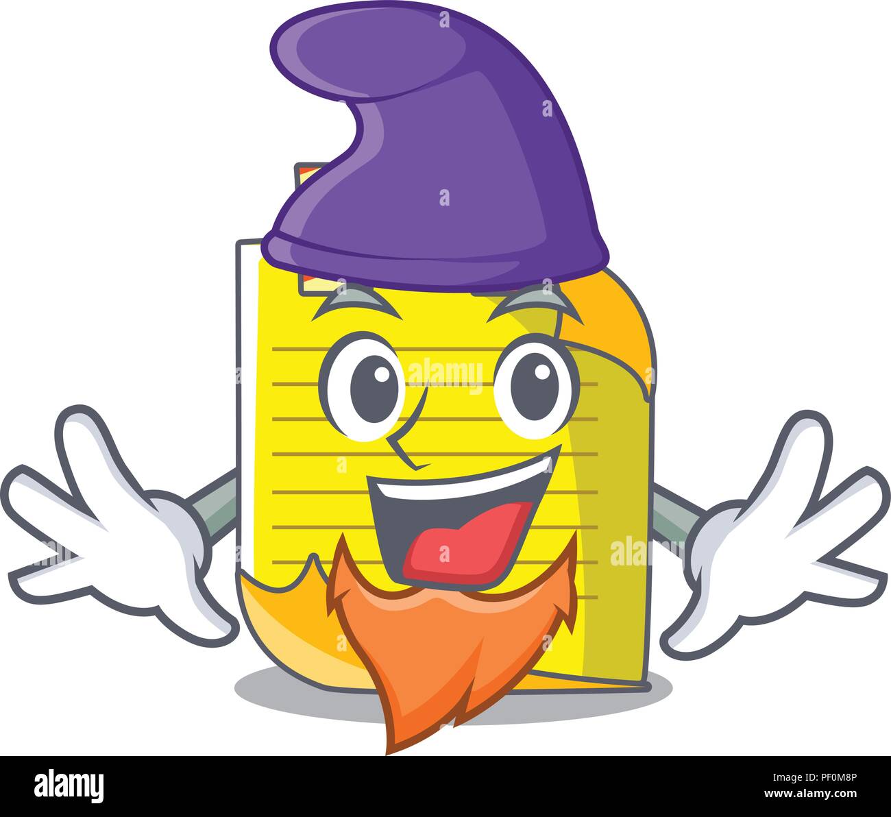 Elf note paper character cartoon vector illustration Stock Vector Image ...