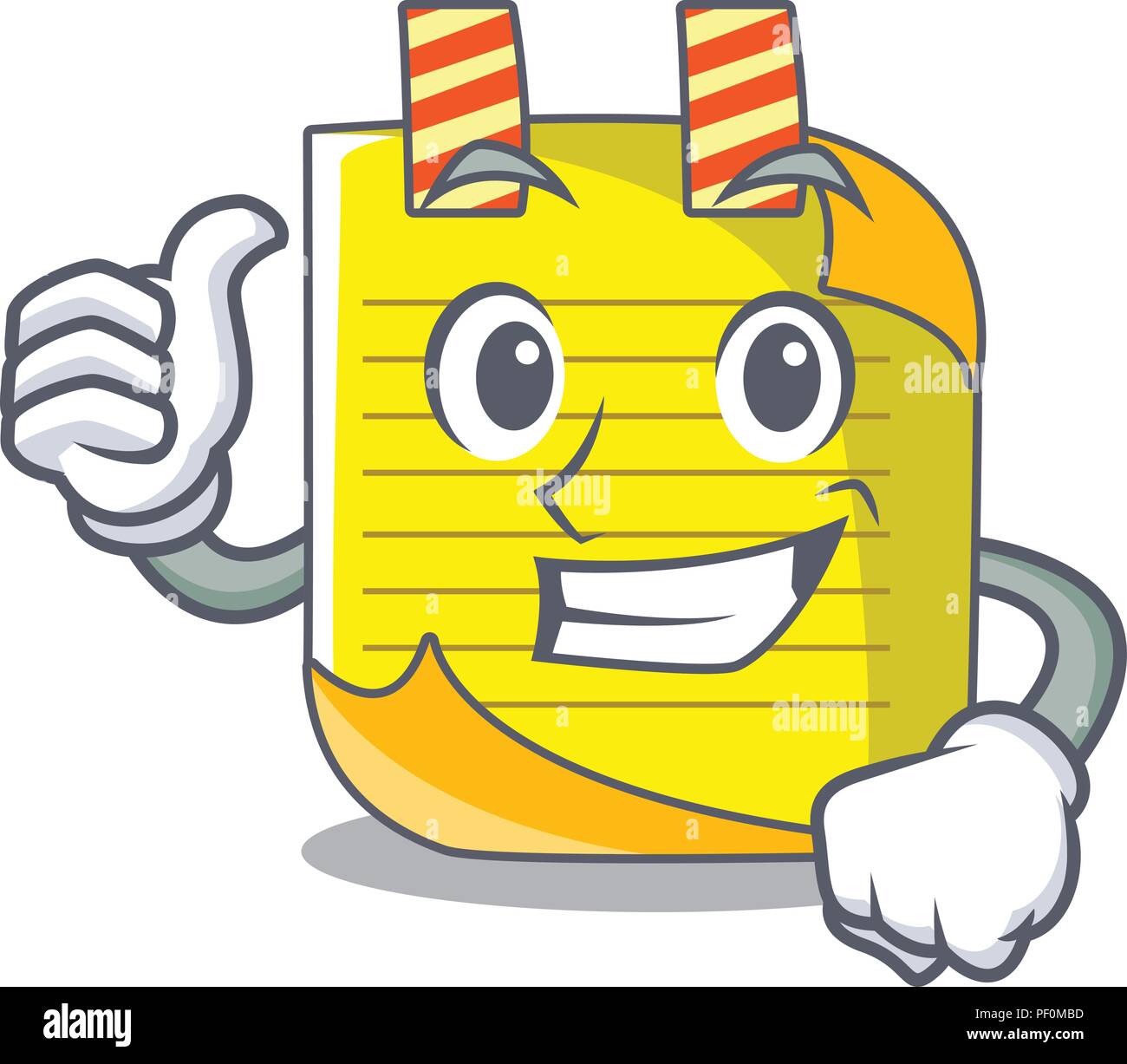 Cartoon character pencil thumbs up Cut Out Stock Images & Pictures - Alamy