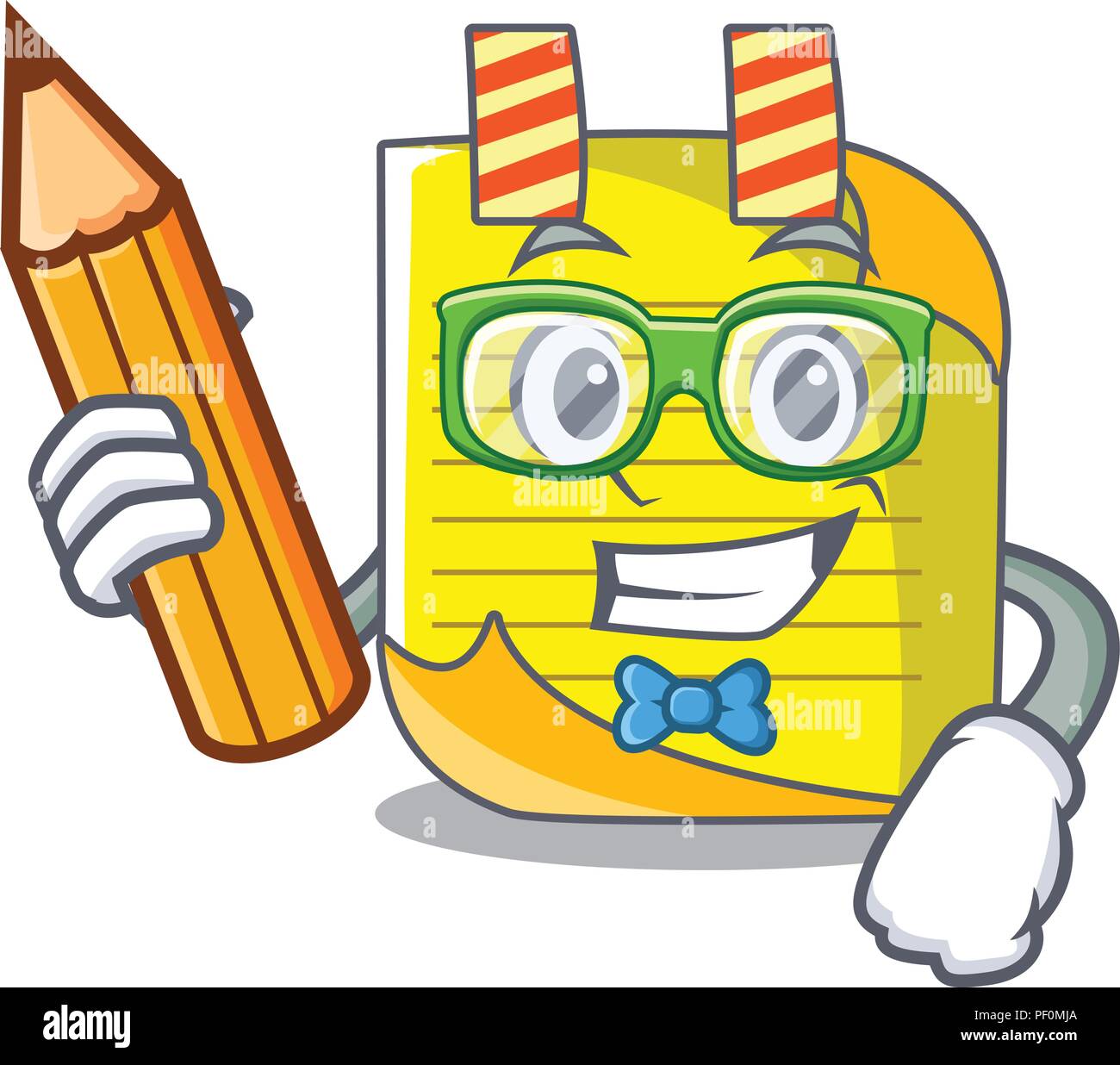 Student cartoon note paper with conceptual idea vector illustration ...