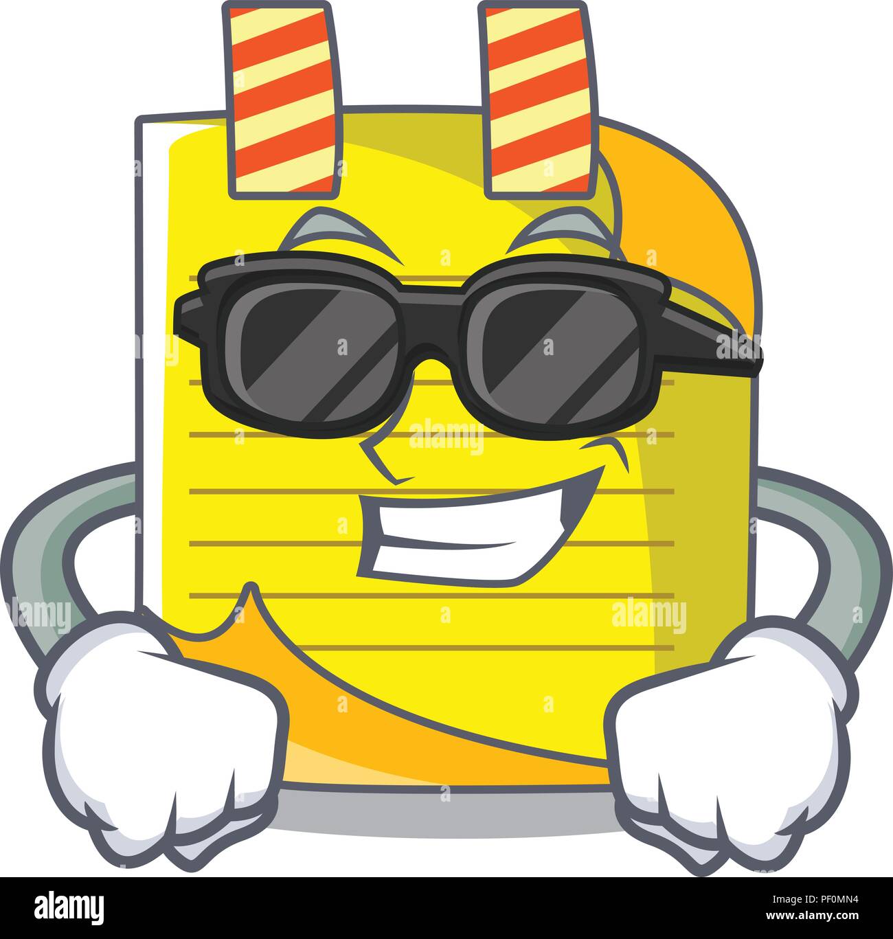 Super cool cartoon note paper with conceptual idea vector illustration ...