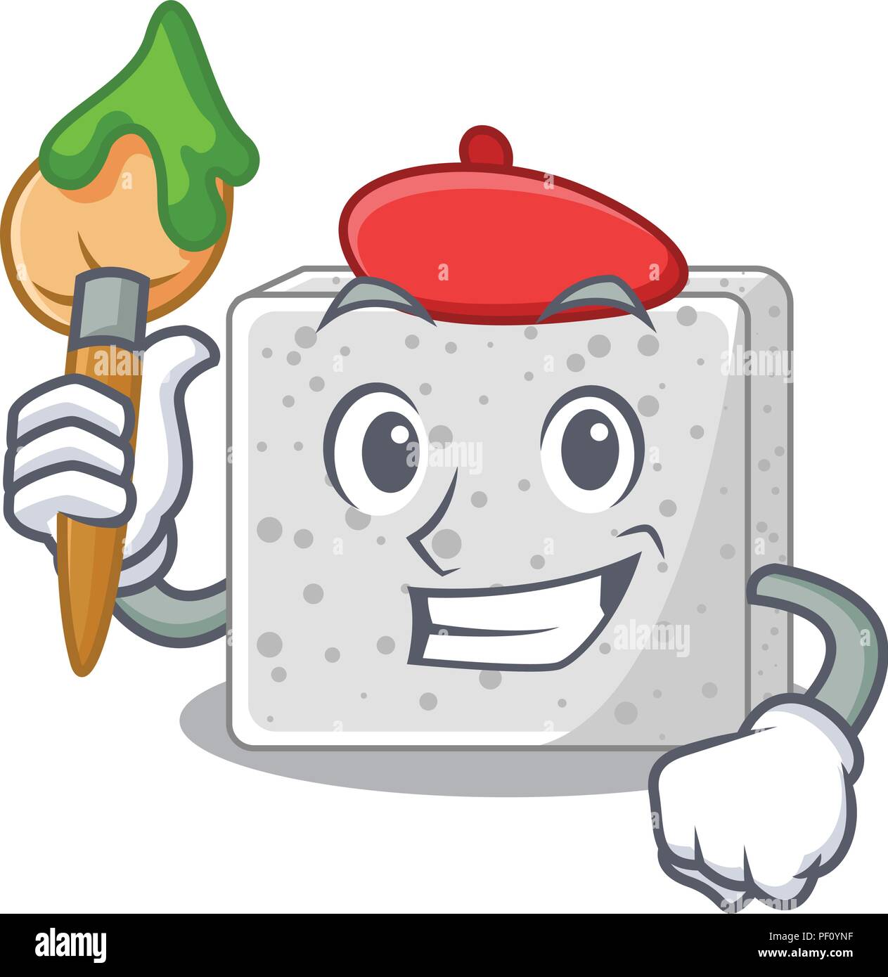 Artist feta cheese character cartoon Stock Vector Image & Art - Alamy