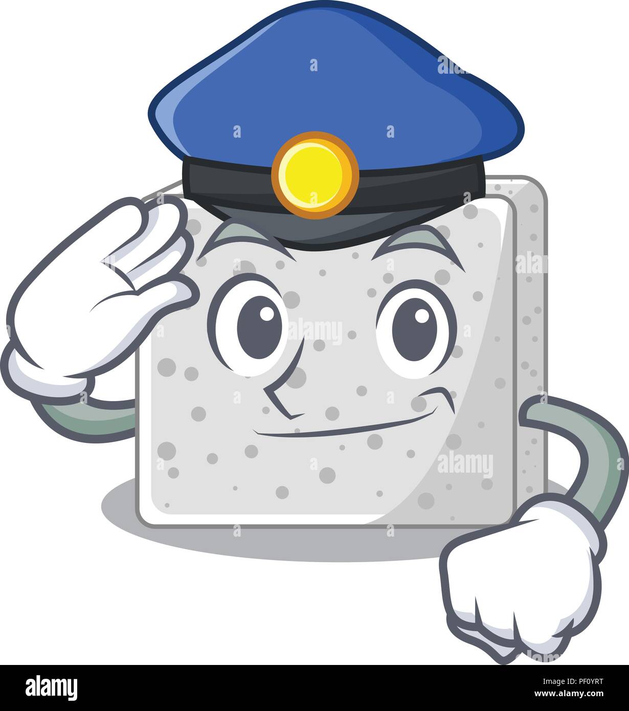 Police feta cheese character cartoon Stock Vector Image & Art - Alamy