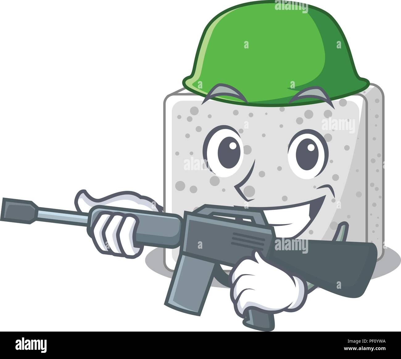 Army feta cheese character cartoon Stock Vector Image & Art - Alamy