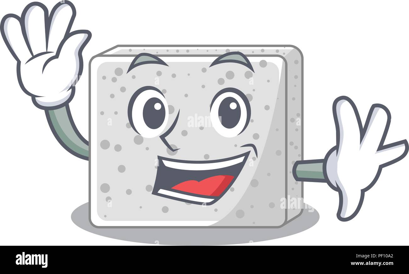 Waving feta cheese pieces character Stock Vector Image & Art - Alamy