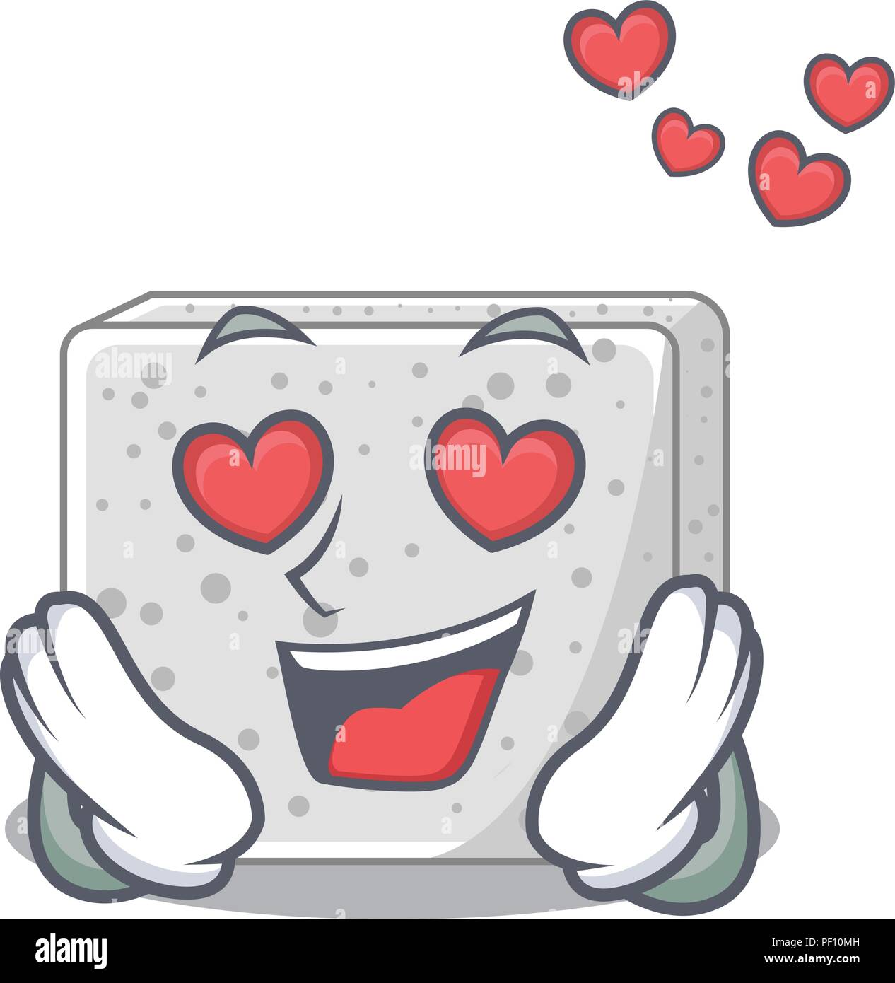 In love feta cheese block on plate cartoon Stock Vector Image & Art - Alamy
