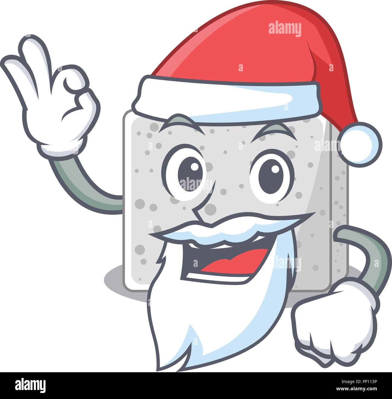 Santa fresh feta cheese isolated on maskot Stock Vector Image & Art - Alamy