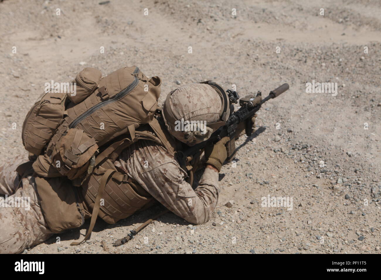 A U.S. Navy Sailor with 3rd Battalion, 6th Marine Regiment, 2nd Marine ...