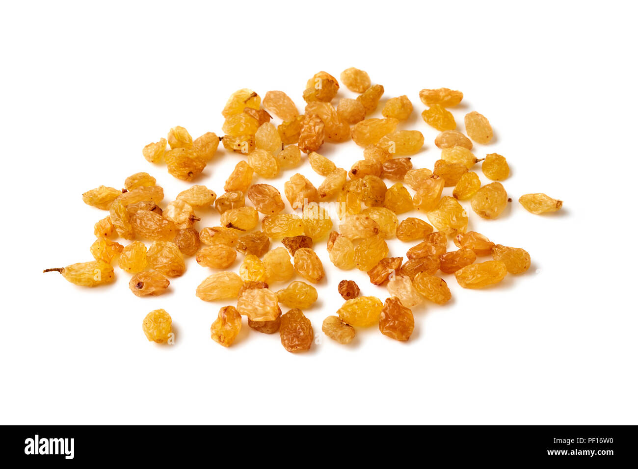 Yellow raisins isolated on white background Stock Photo - Alamy
