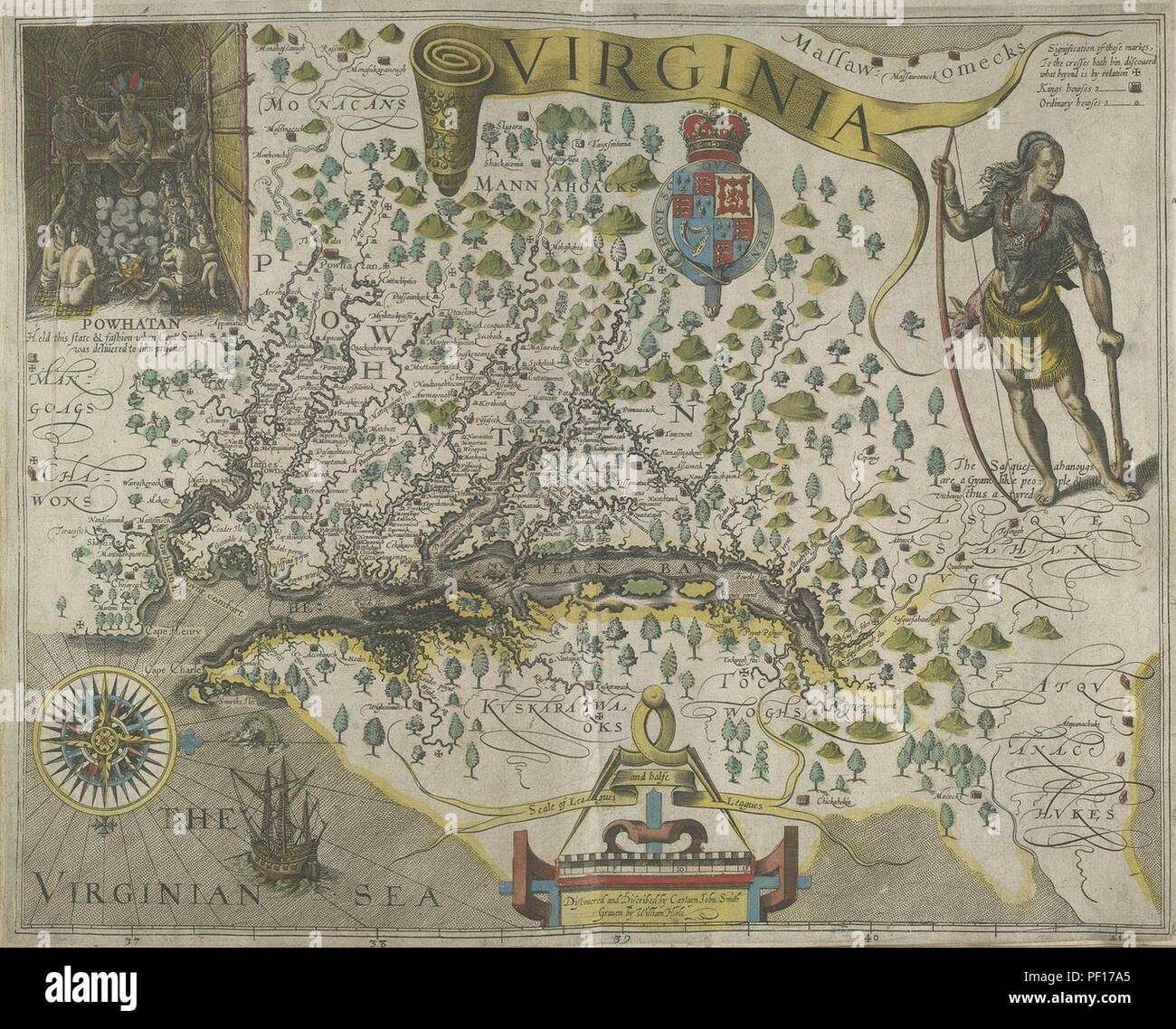 Travels through Virginia. [From Theodor de Bry's 'America', Vol. I ...
