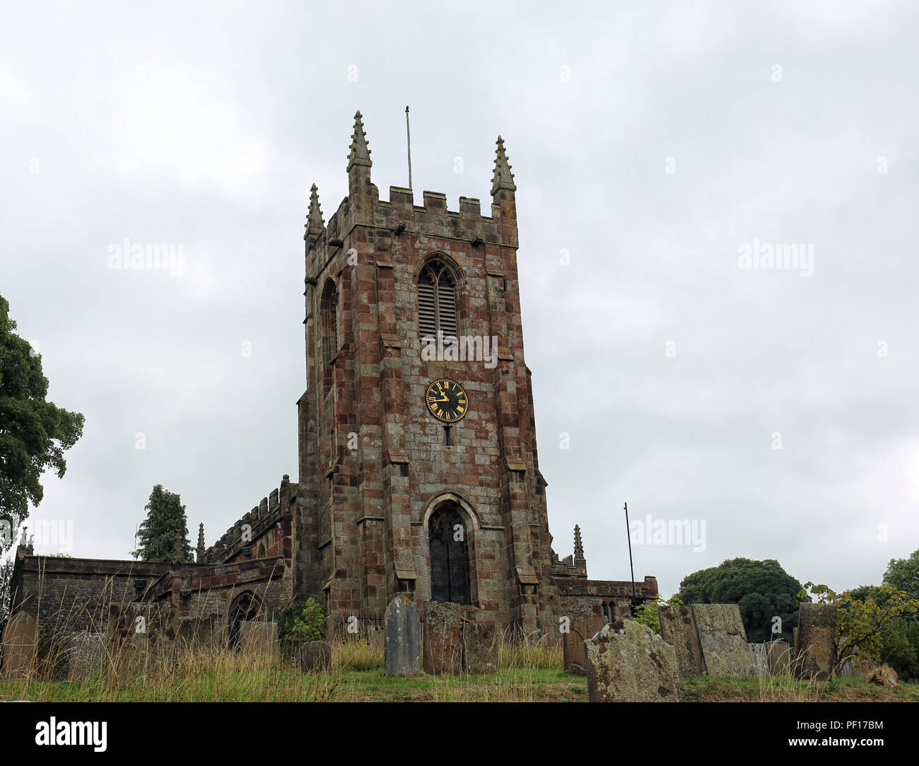 13th-century parish church of Saint Giles Hartington Debyshire Stock ...