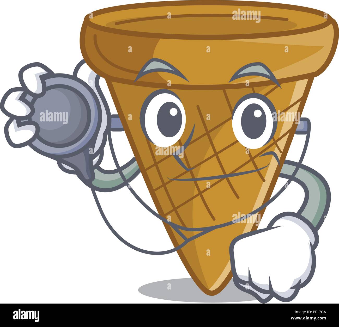 Doctor wafer cone character cartoon Stock Vector Image & Art - Alamy