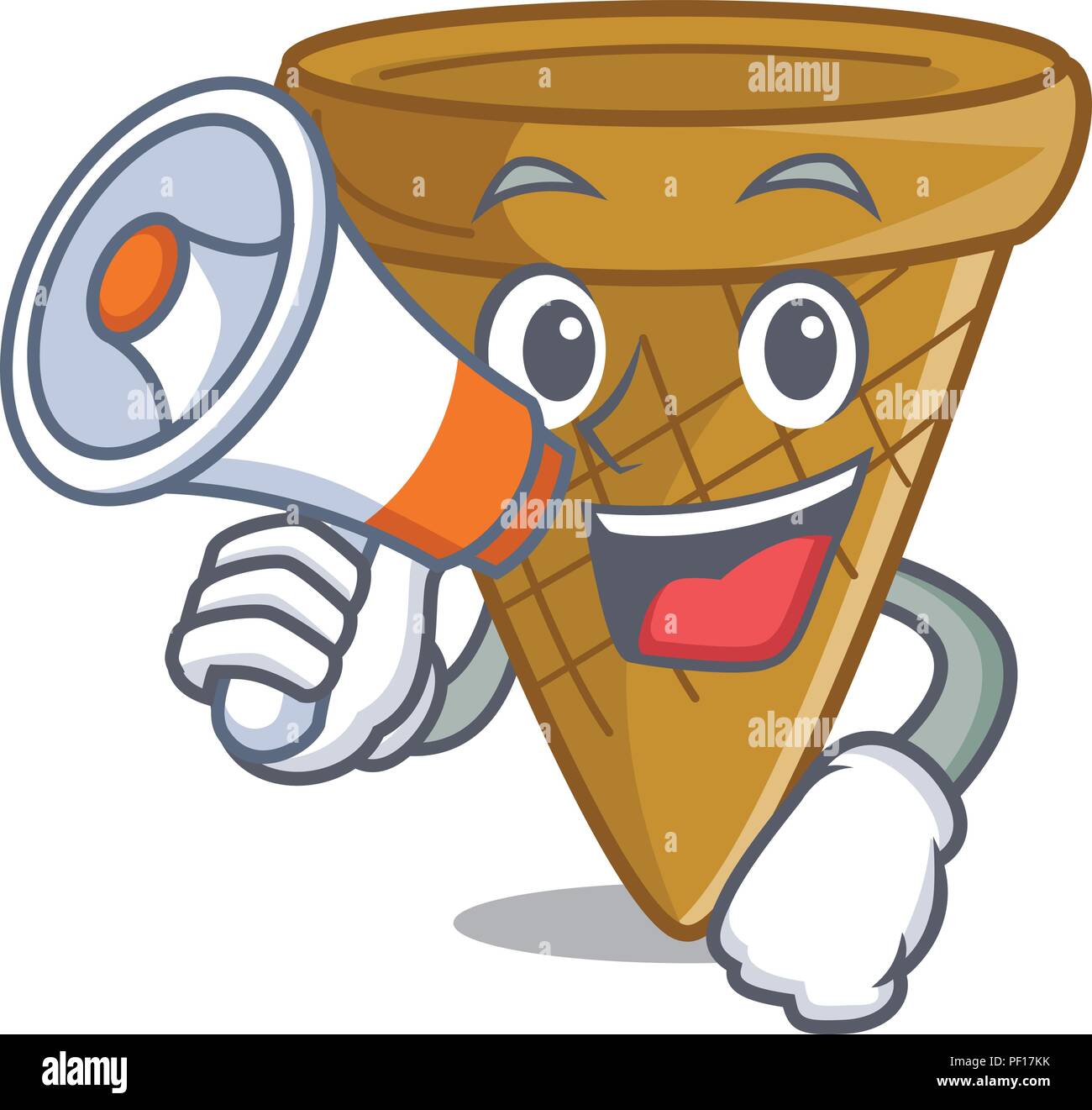 With megaphone wafer cone character cartoon Stock Vector Image & Art ...